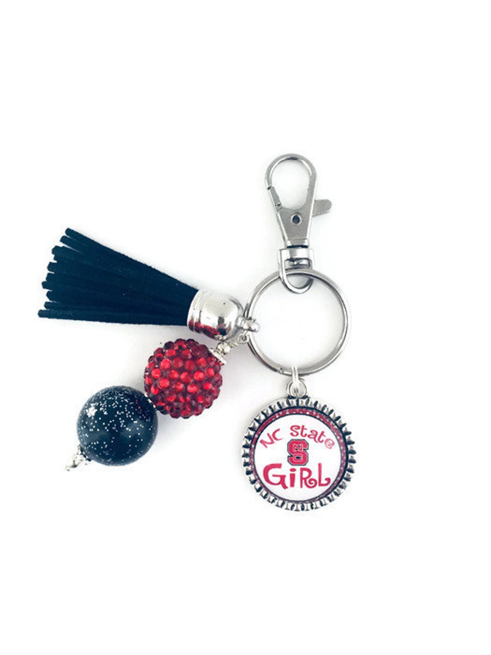 North Carolina State University Key Chain NCSU Key Chain - Etsy