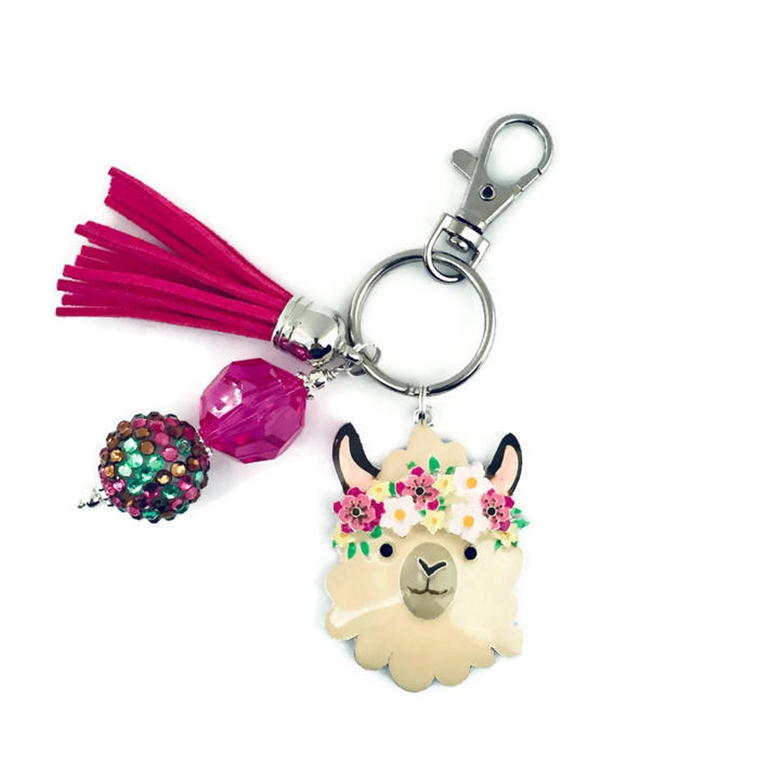 Llama Key Chain Drama Llama Alpaca Key Chain Llama - Etsy