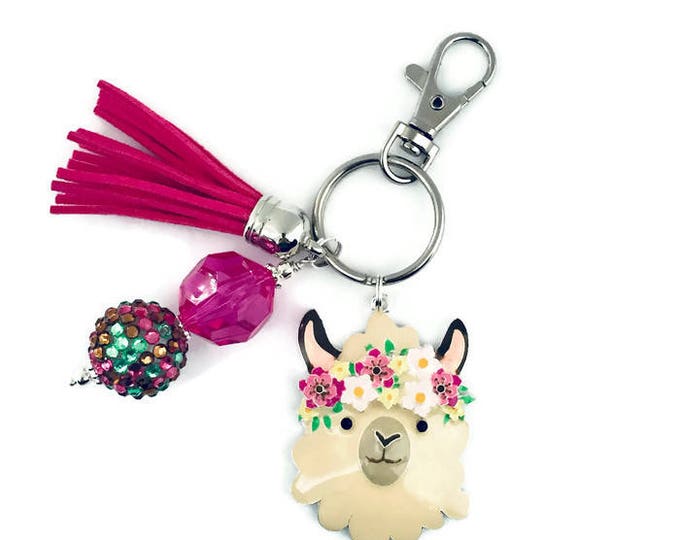 Llama Key Chain Drama Llama Alpaca Key Chain Llama Lovers - Etsy