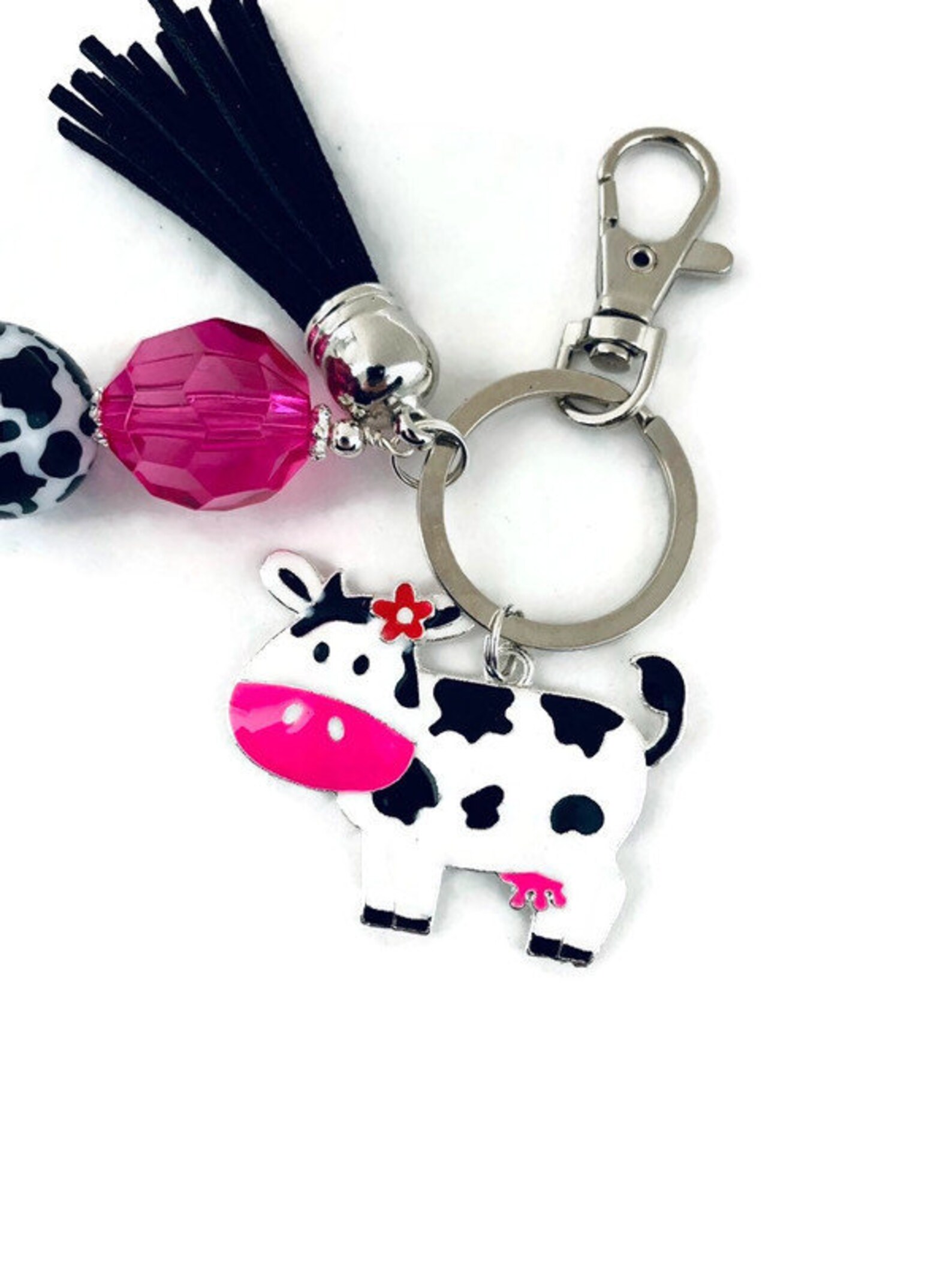 Cow Key Chain Cow Key Ring Cow Gifts Farm Gifts Dairy Farm - Etsy
