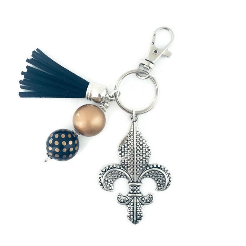 Fleur De Lis Key Chain French Key Chain Louisiana Key Chain | Etsy