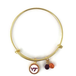 Virginia Tech Bracelet Virginia Tech Jewelry Virginia Tech - Etsy