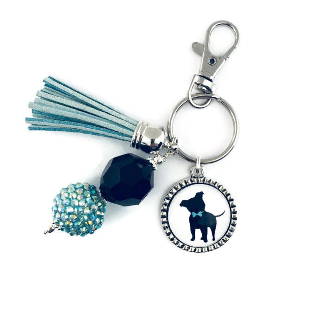 Pit Bull Key Chain Boy Pit Bull Pittie Key Chain Pet Key - Etsy