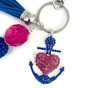 Anchor Key Chain Nautical Key Chain Beach House Gift Beach Key Chain ...