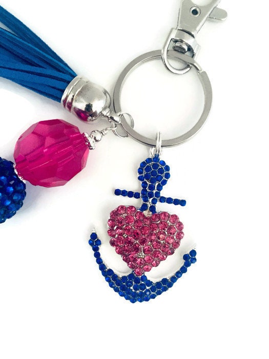 Anchor Key Chain Nautical Key Chain Beach House Gift - Etsy