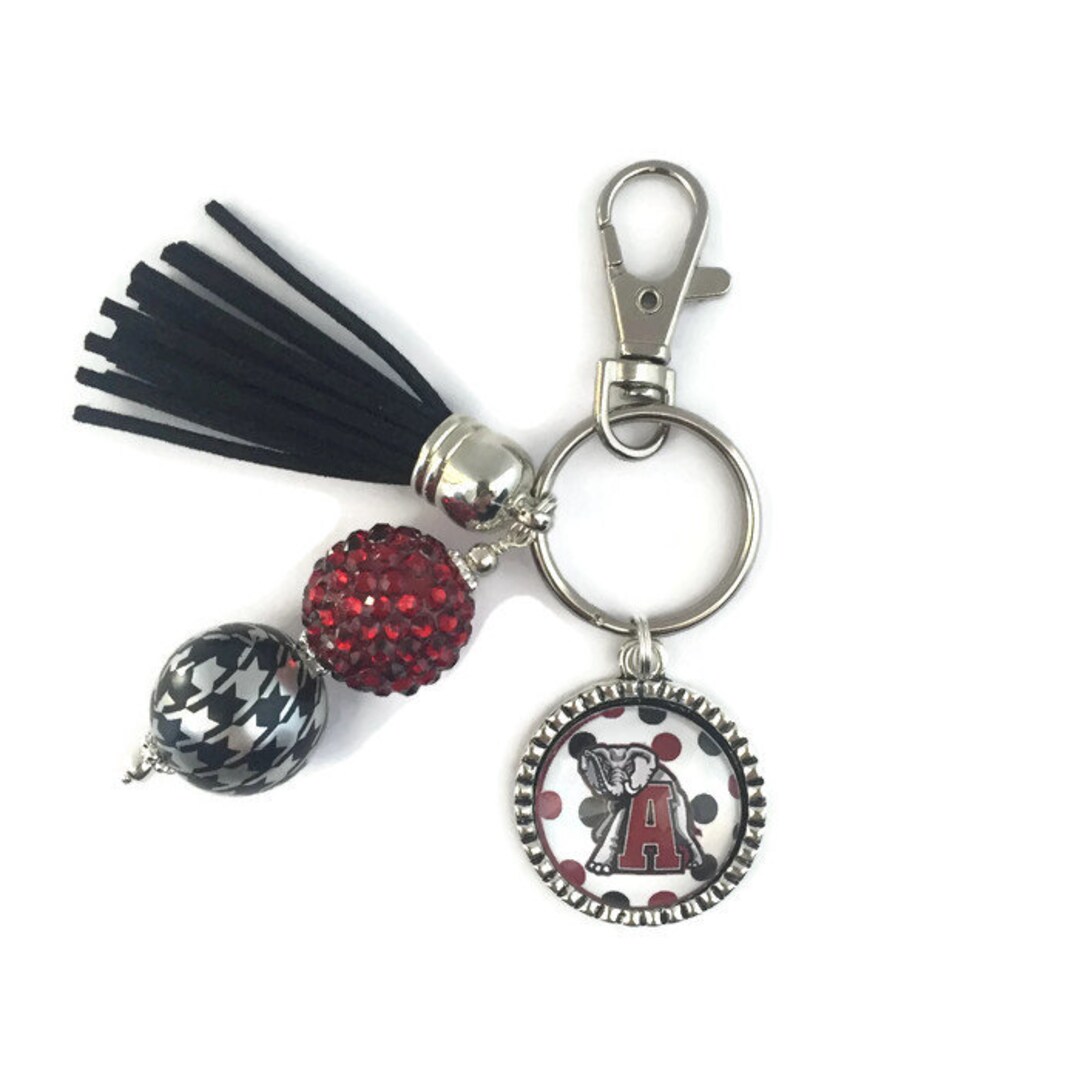 University of Alabama Key Chain Roll Tide Bama Houndstooth - Etsy