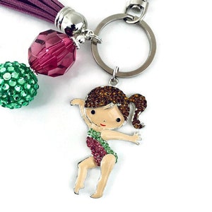 Gymnast Key Chain Gymnast Key Ring Gymnastics Key Chain Gymnastics ...