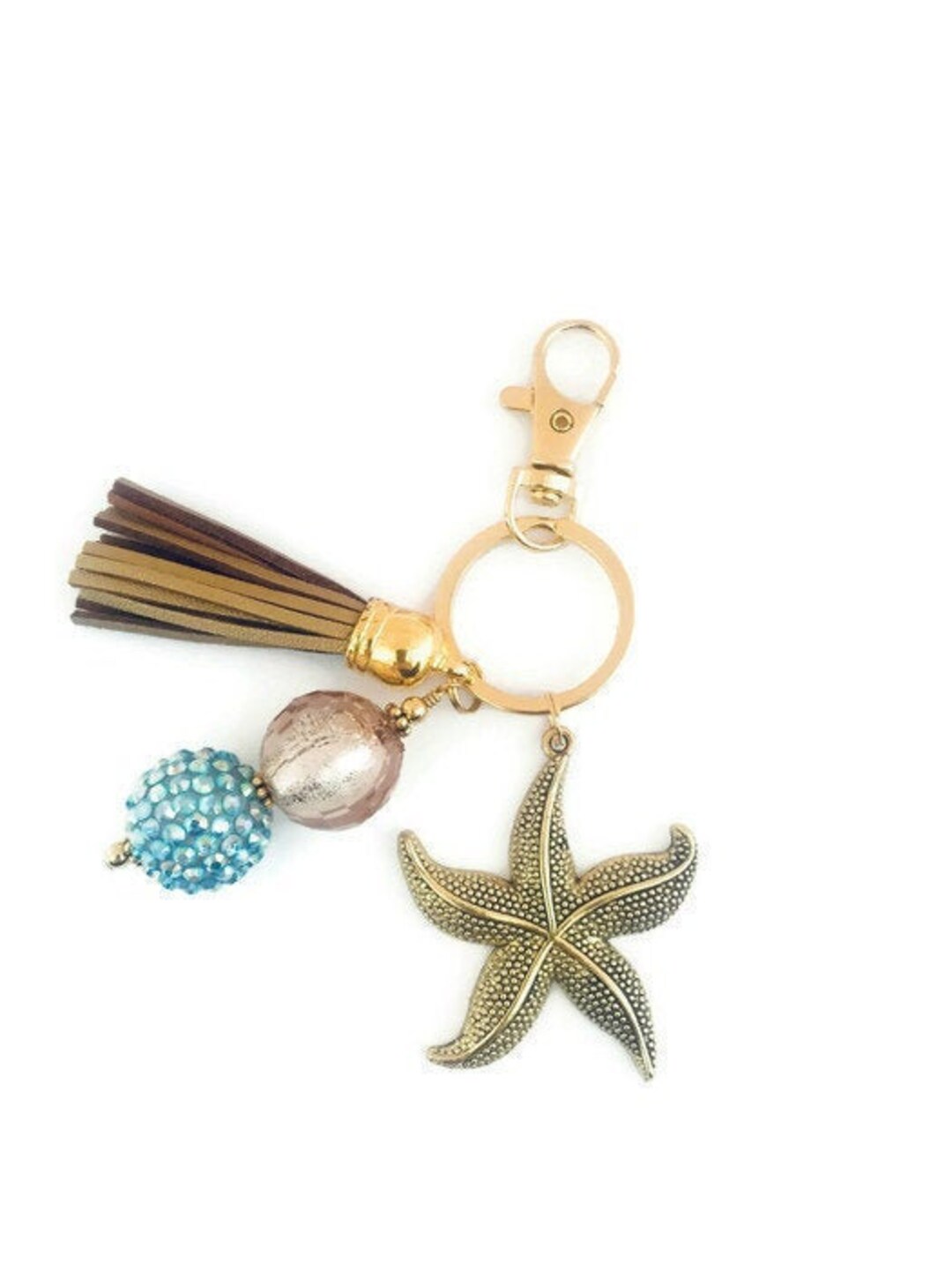 Starfish Key Chain Beach Key Chain Nautical Key Chain - Etsy