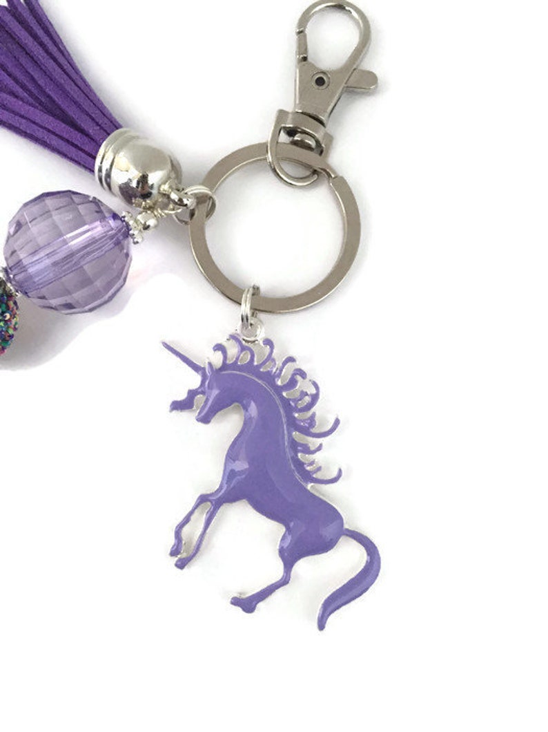 Unicorn Key Chain Spirit Animal Mystical Creatures Purple | Etsy