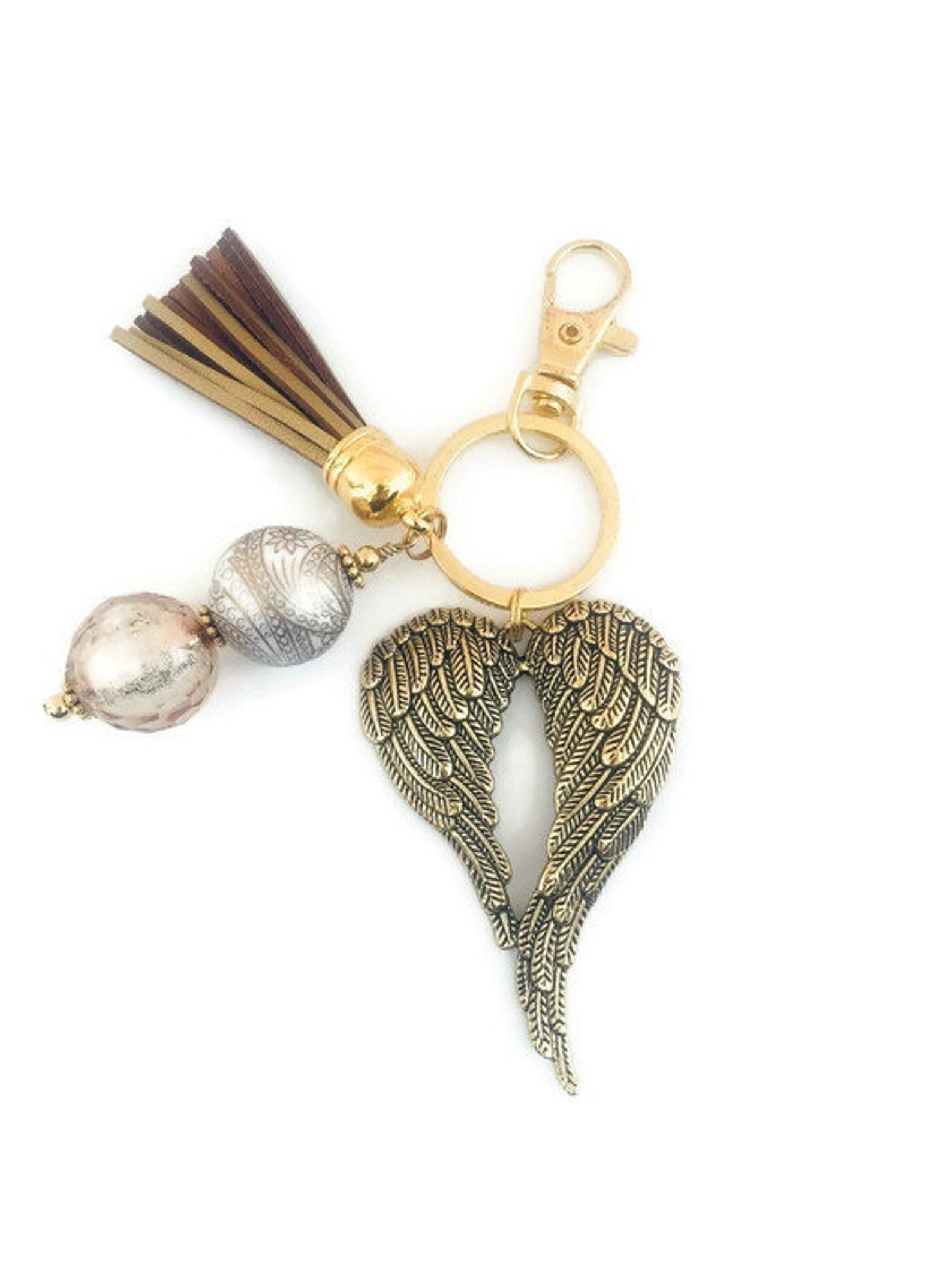 Angel Wings Key Chain Wing Key Chain Patina Wing Key Chain | Etsy