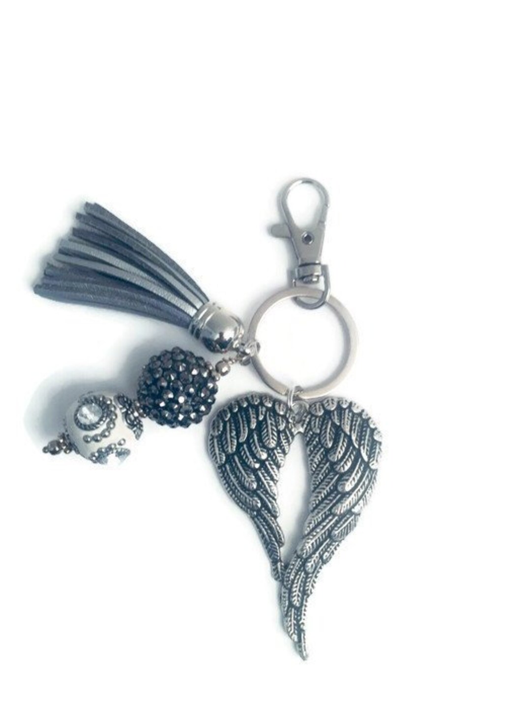 Angel Wings Key Chain Wing Key Chain Patina Wing Key Chain Green and ...