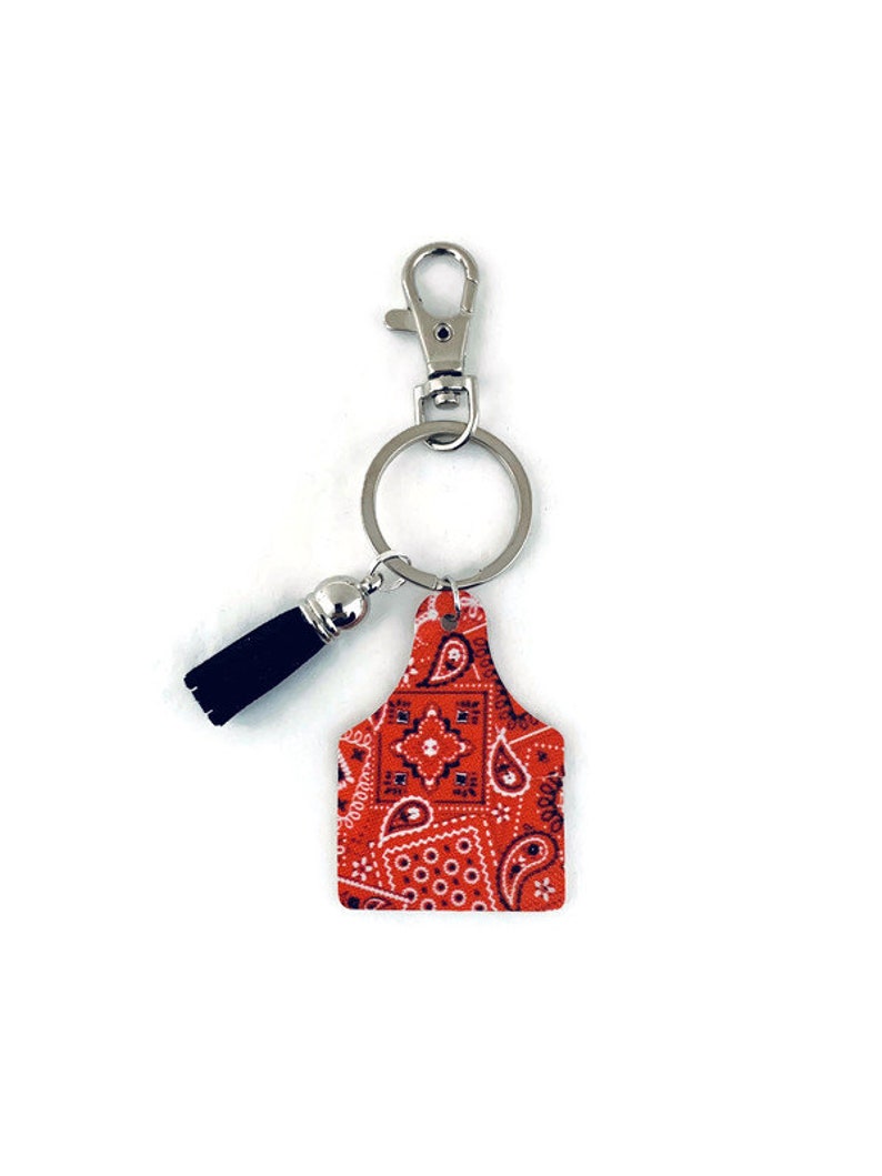 Cow Tag Key Chain Cow Tag Key Fob Cattle Tag Key Chain - Etsy