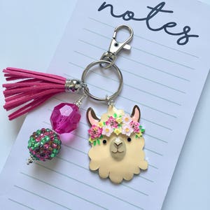 Llama Key Chain Drama Llama Alpaca Key Chain Llama - Etsy