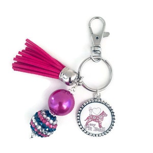 Pit Bull Key Chain Pink Pit Bull Key Chain Dog Key Chain - Etsy
