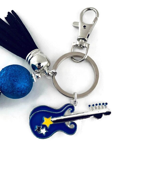Guitar Key Chain Musical Instrument Rock and Roll Key Chain | Etsy