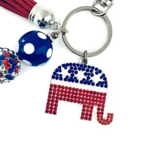Republican Key Chain Republican Elephant Elections Trump Political Key ...
