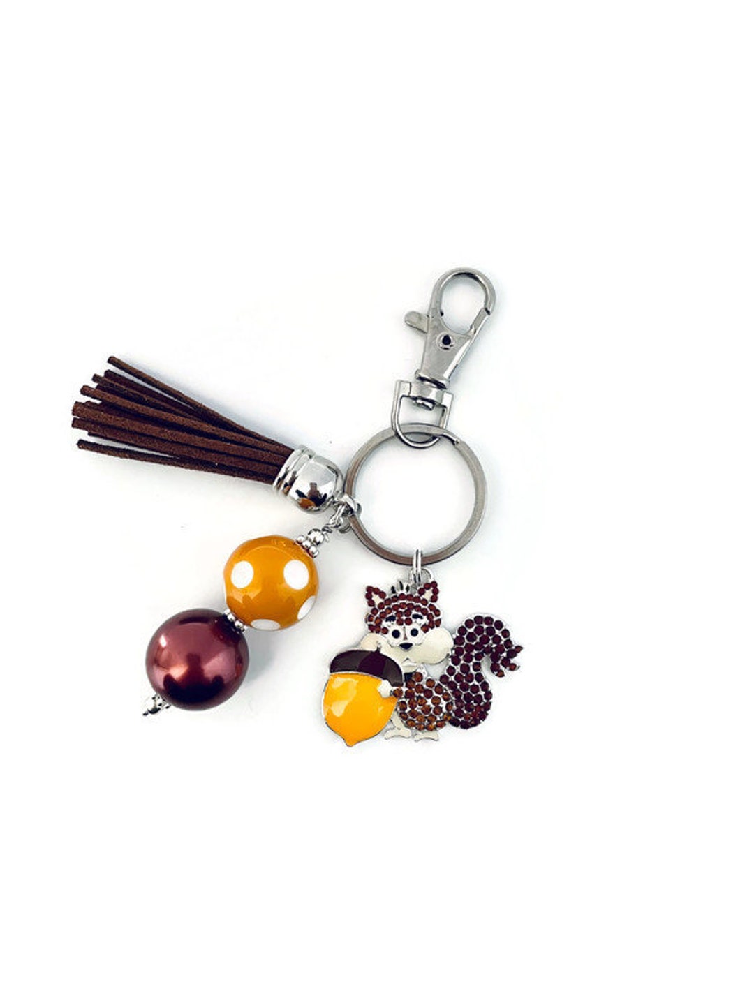 Squirrel Key Chain Squirrel Gifts Acorn Key Chains Acorn - Etsy