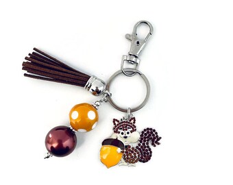 Squirrel Key Chain - Etsy