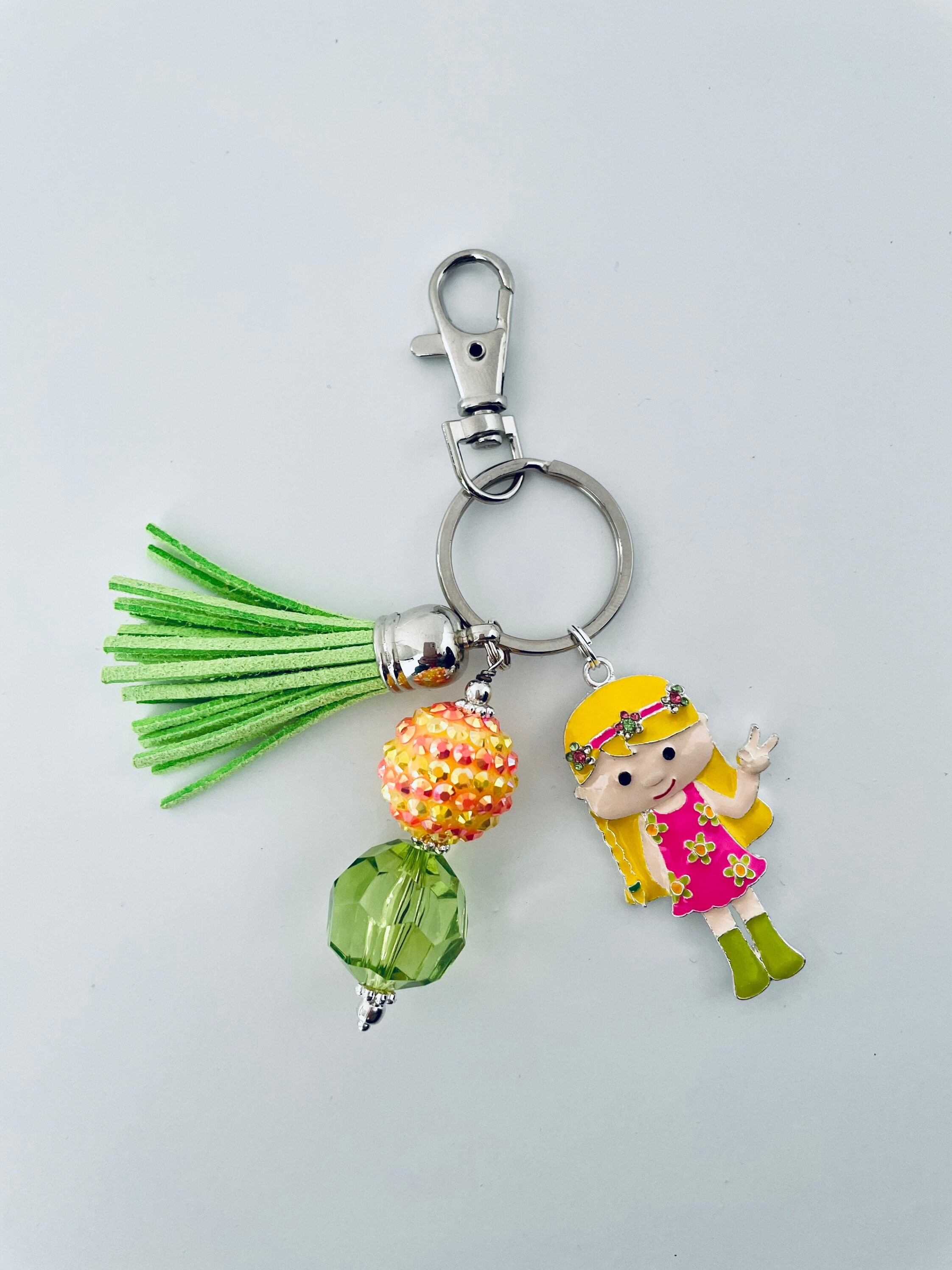 Groovy Girl Key Chain Hippie Chick Key Chain Boho Key Chain - Etsy UK