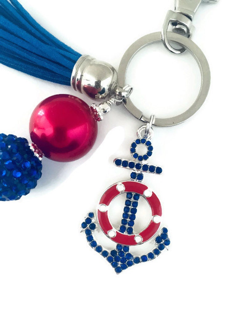 Anchor Key Chain Nautical Key Chain Beach House Gift - Etsy
