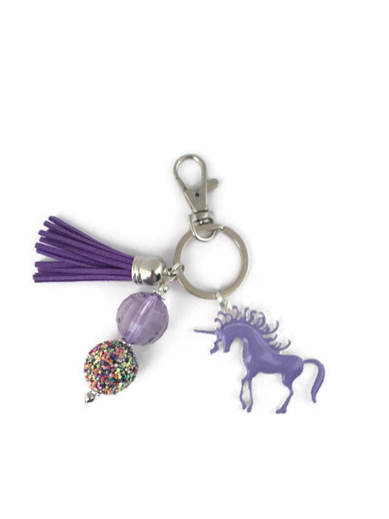Unicorn Key Chain Spirit Animal Mystical Creatures Purple | Etsy