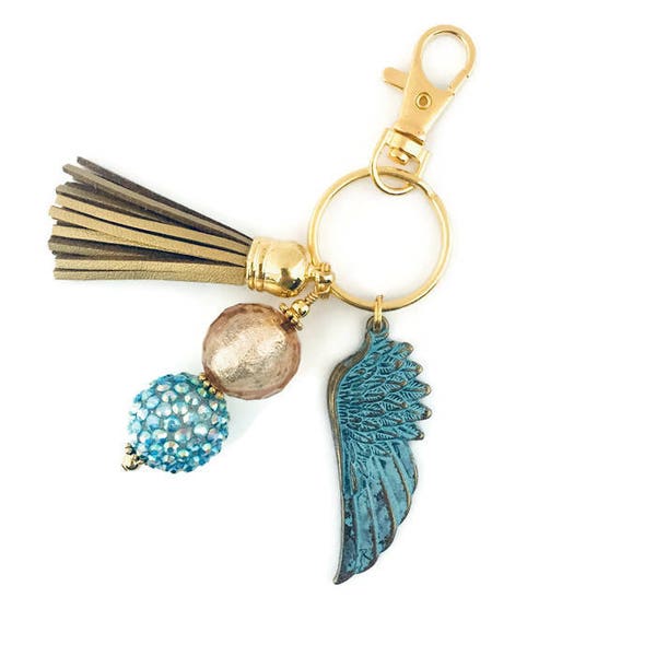 Angel Wing Key Chain - Etsy