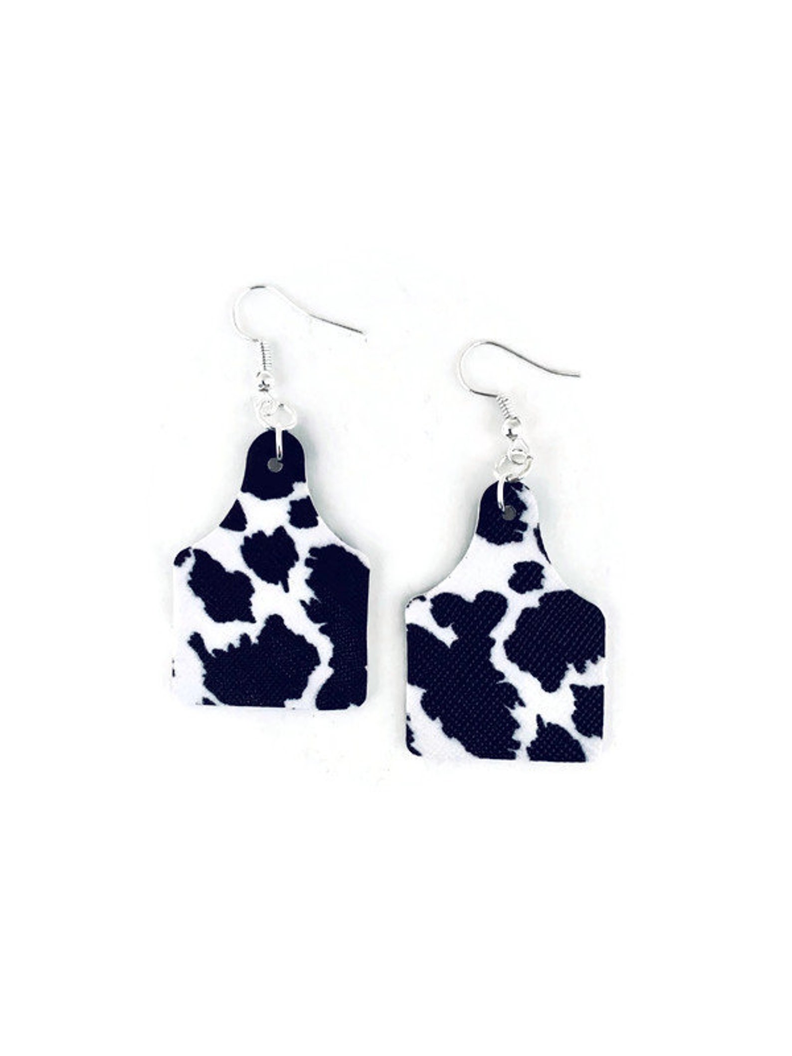 Cow Tag Earrings Cattle Tag Earrings Ear Tag Earrings Cow Print ...