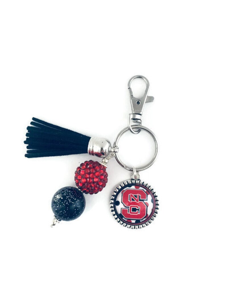 North Carolina State University Key Chain NCSU Key Chain | Etsy