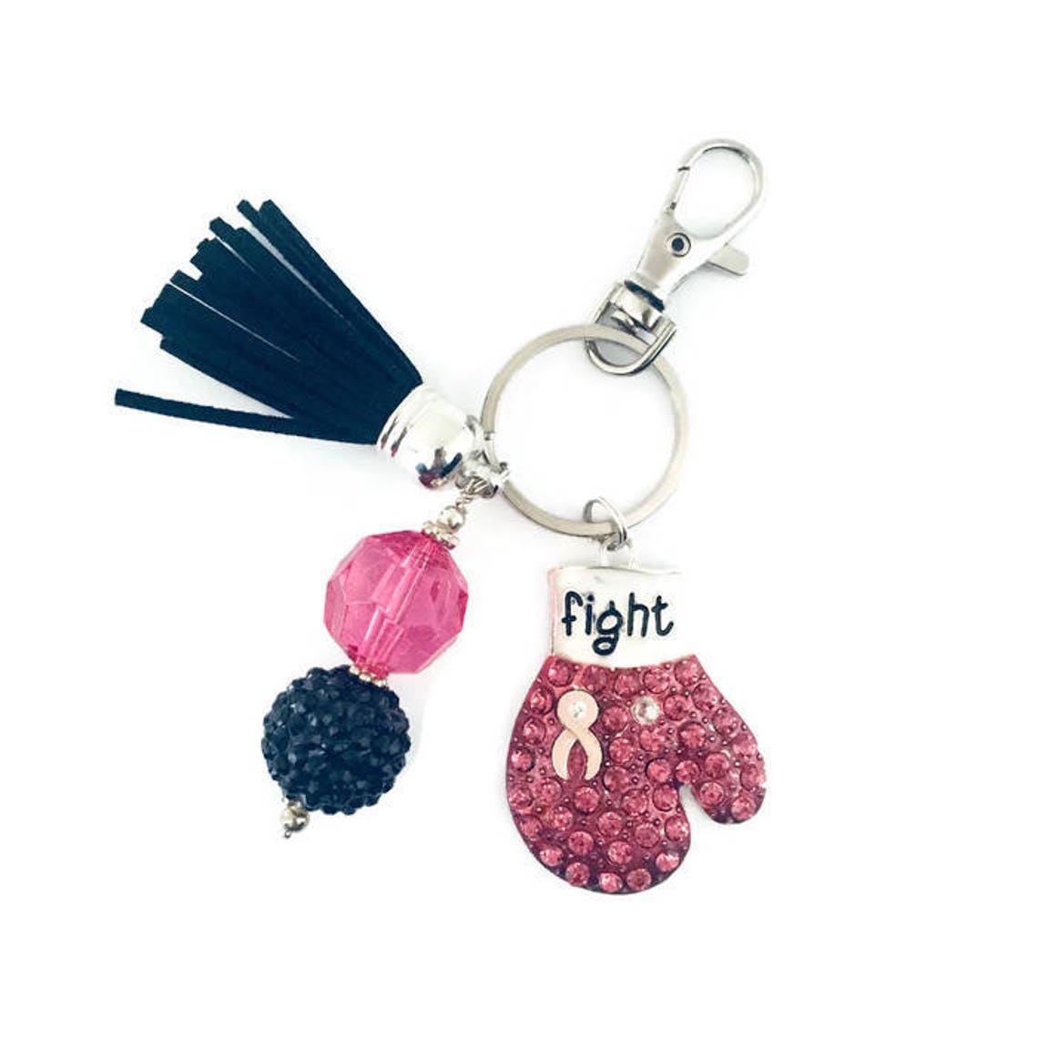 Breast Cancer Key Chain Fighter Key Chain Breast Cancer - Etsy