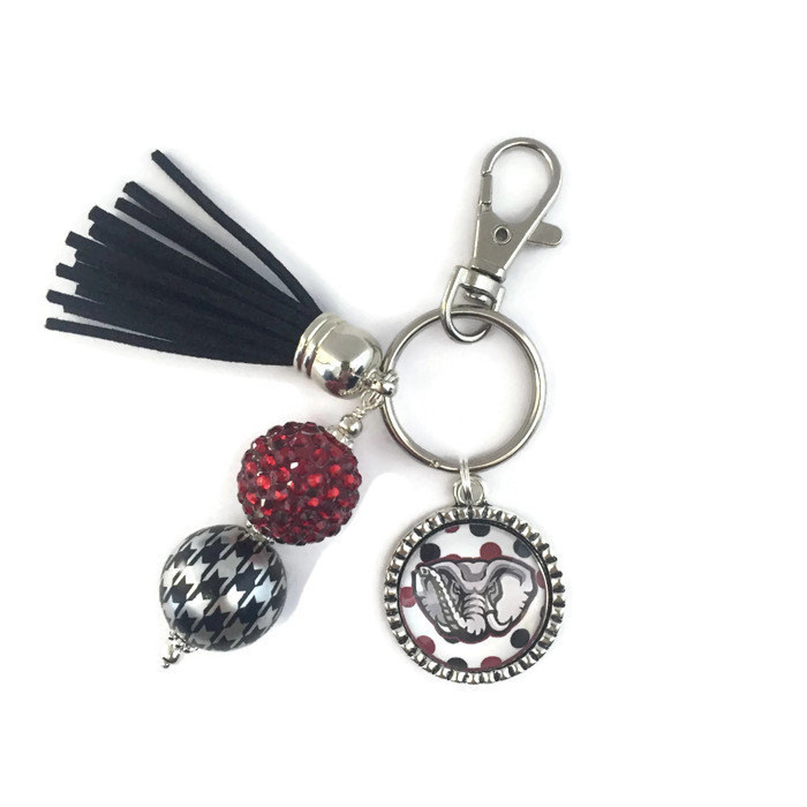 University of Alabama Key Chain Roll Tide Bama Houndstooth - Etsy