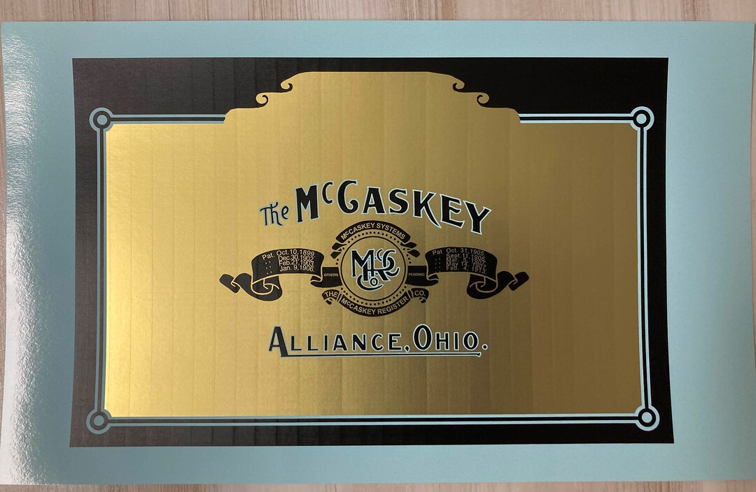 Mccaskey Register Water Slide Decal - Etsy