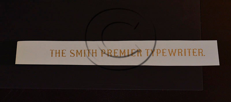 Smith Premier 1 Typewriter Water Slide Decal | Etsy