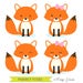 Fox clipart woodland animals clipart forest animals clipart | Etsy