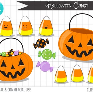 Halloween Clipart | Halloween Candy | Candy Corn | Jack O Lantern ...