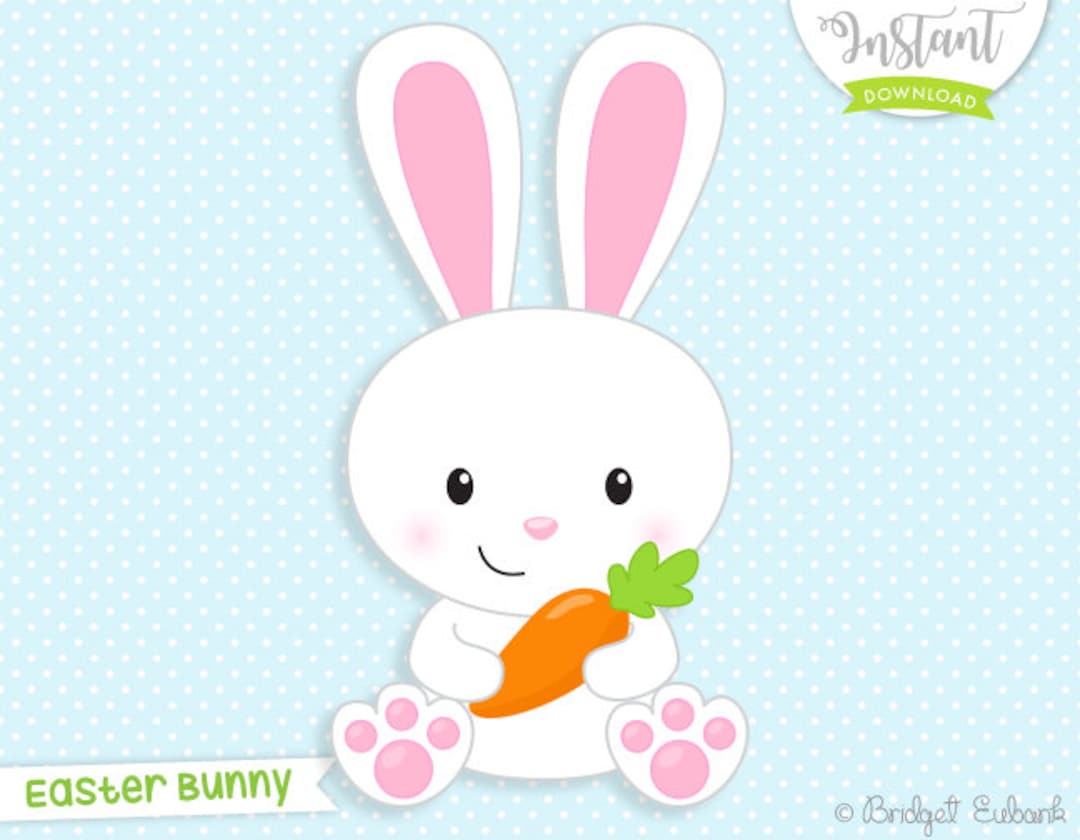 Bunny Clipart, Easter Clipart, Easter Bunny Clipart, Carrot, Bunny ...