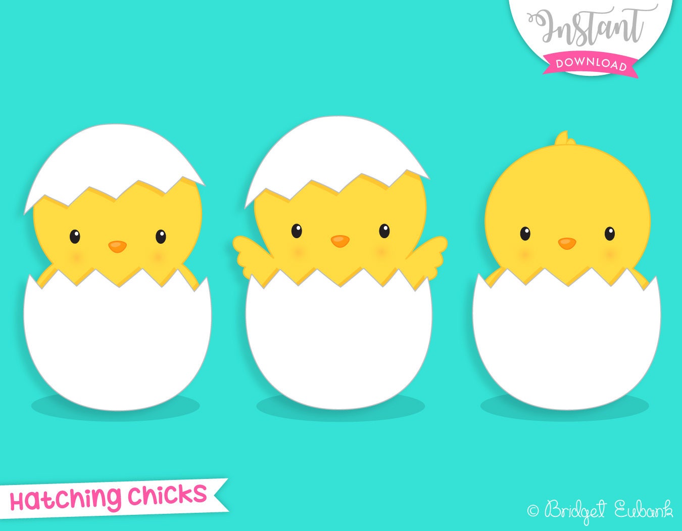 Easter Baby Chicks Clip Art