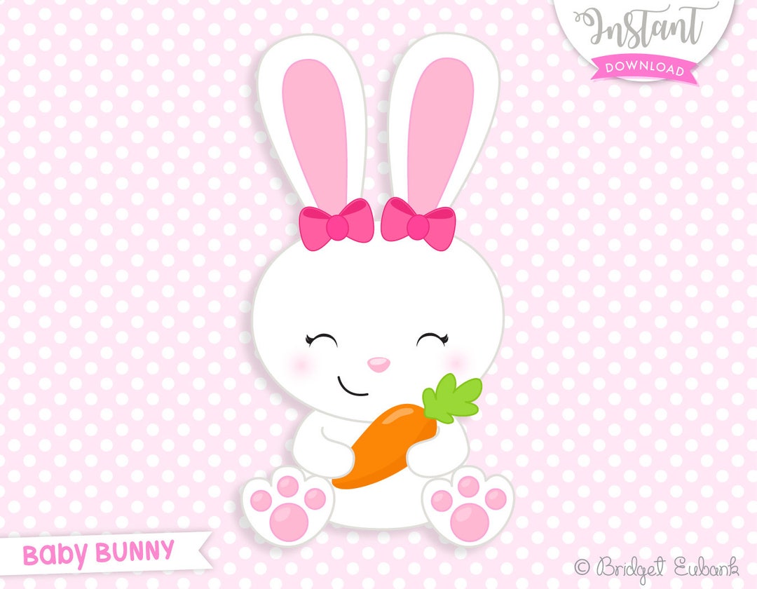 Bunny Clipart, Easter Clipart, Girl Bunny Clipart, Baby Bunny ...