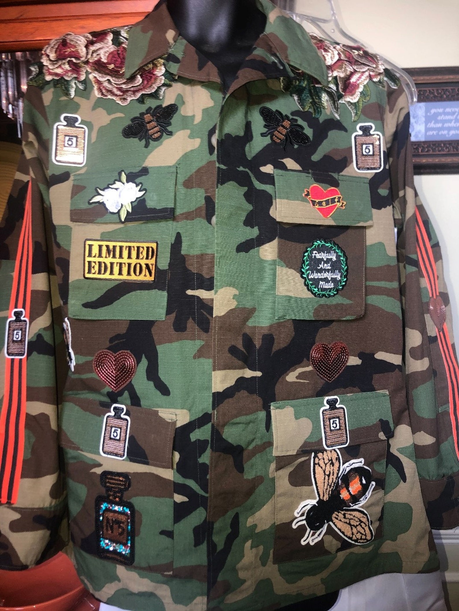 Embellished Military Jacket (women) - Etsy