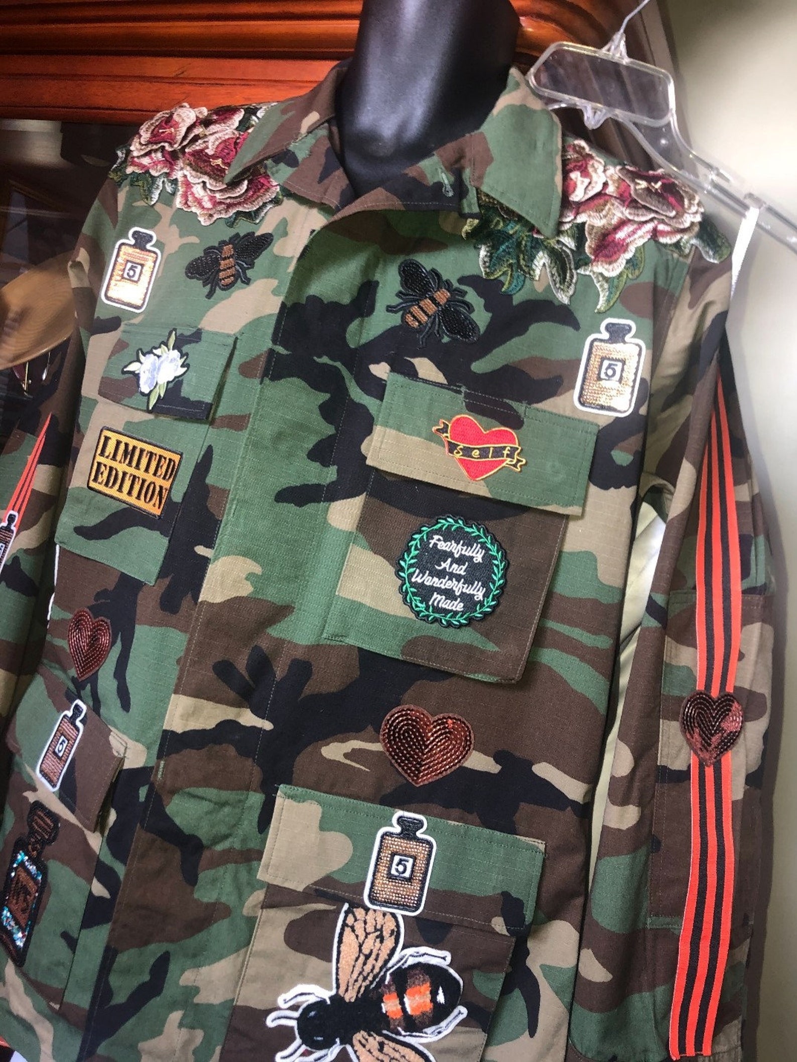 Embellished Military Jacket (women) - Etsy