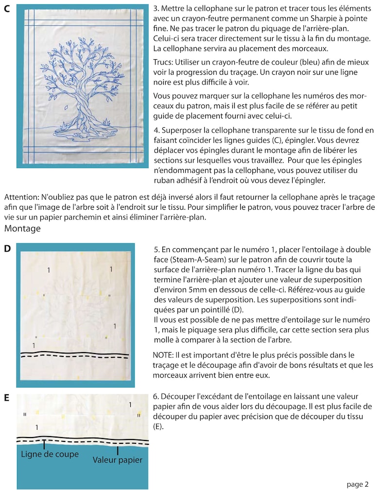 TREE of LIFE PDF Art Quilt Pattern More Advance Pattern With - Etsy Canada