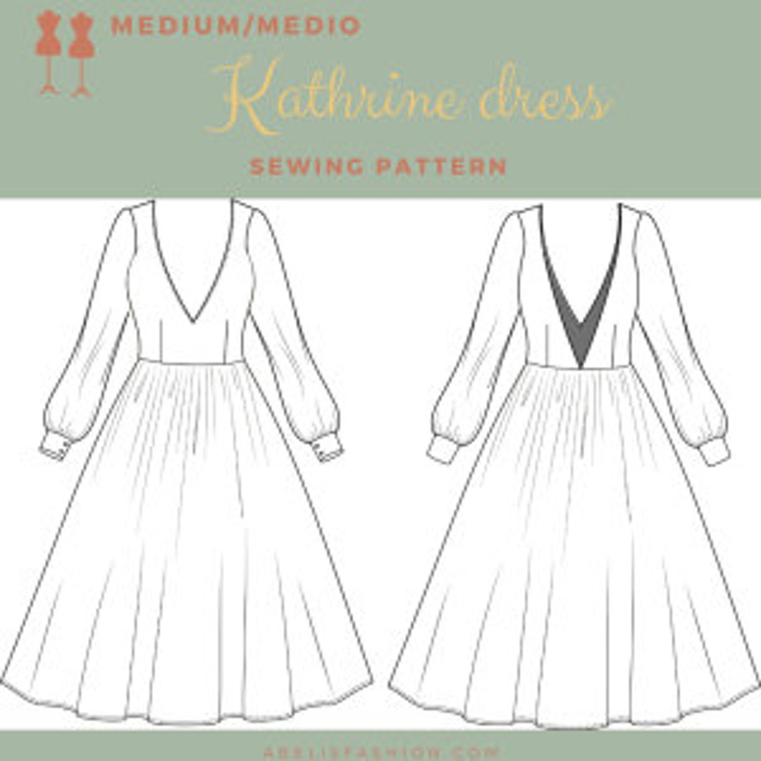 Deep V-neck Dress Pattern, Backless Dress Pattern XXS/6XL - Etsy