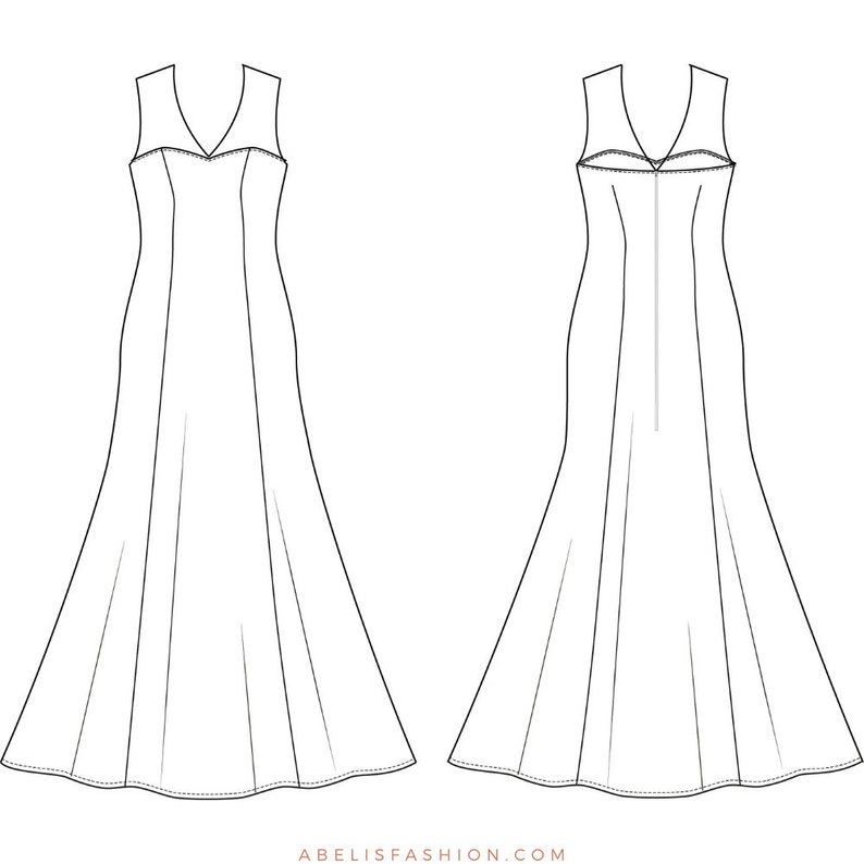 Wedding Dress Sewing Pattern Mermaid Dress Pattern - Etsy