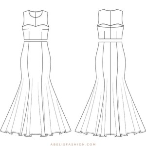 Mermaid Women Dress Pattern, Wedding Dress, Bridesmaid Dress - Etsy