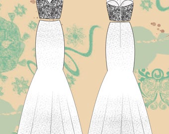 Mermaid Dress Pattern - Etsy