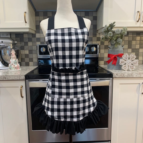 Plaid Apron - Etsy