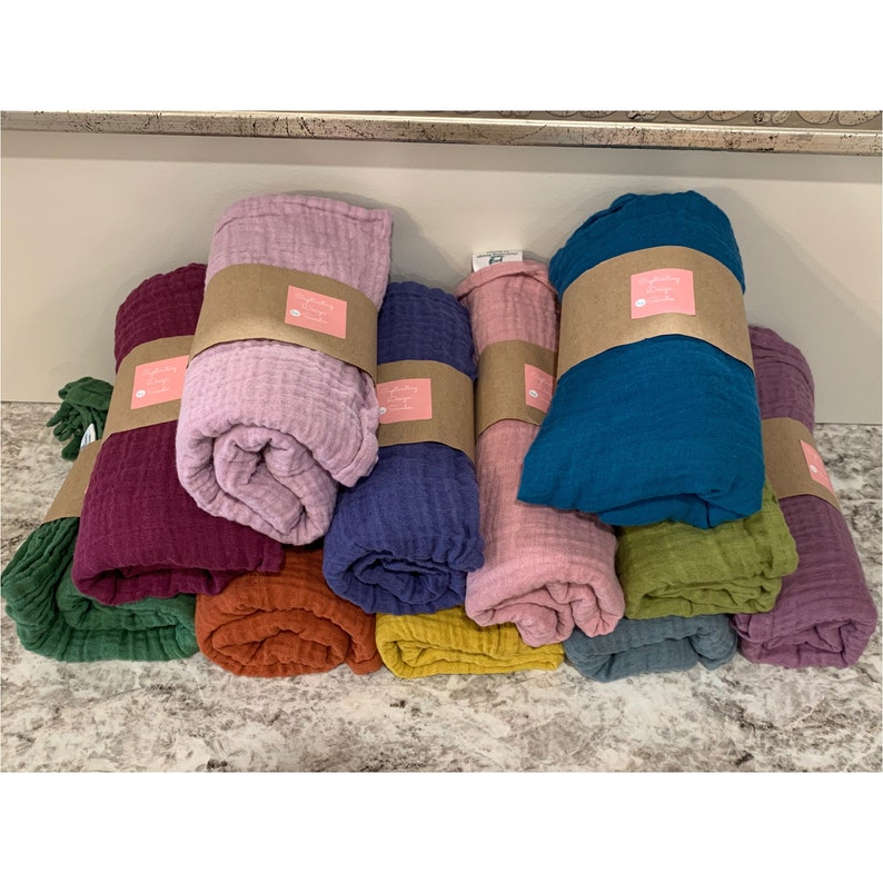 Muslin Swaddle Blanket-solid Color-baby Swaddle-nursing - Etsy Canada