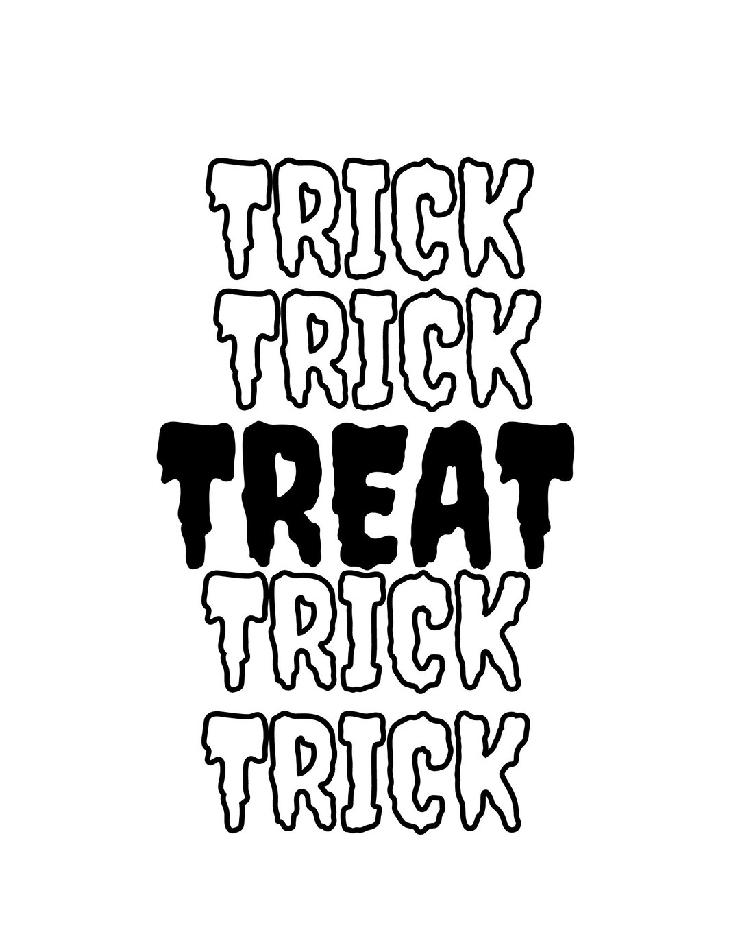 Trick or Treat Spooky Font Halloween Digital Download - Etsy