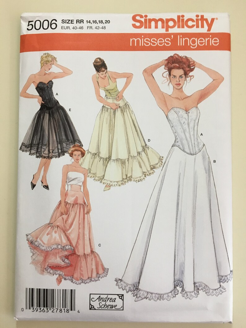 Simplicity 5006 1950s petticoat and corset fit & flare | Etsy