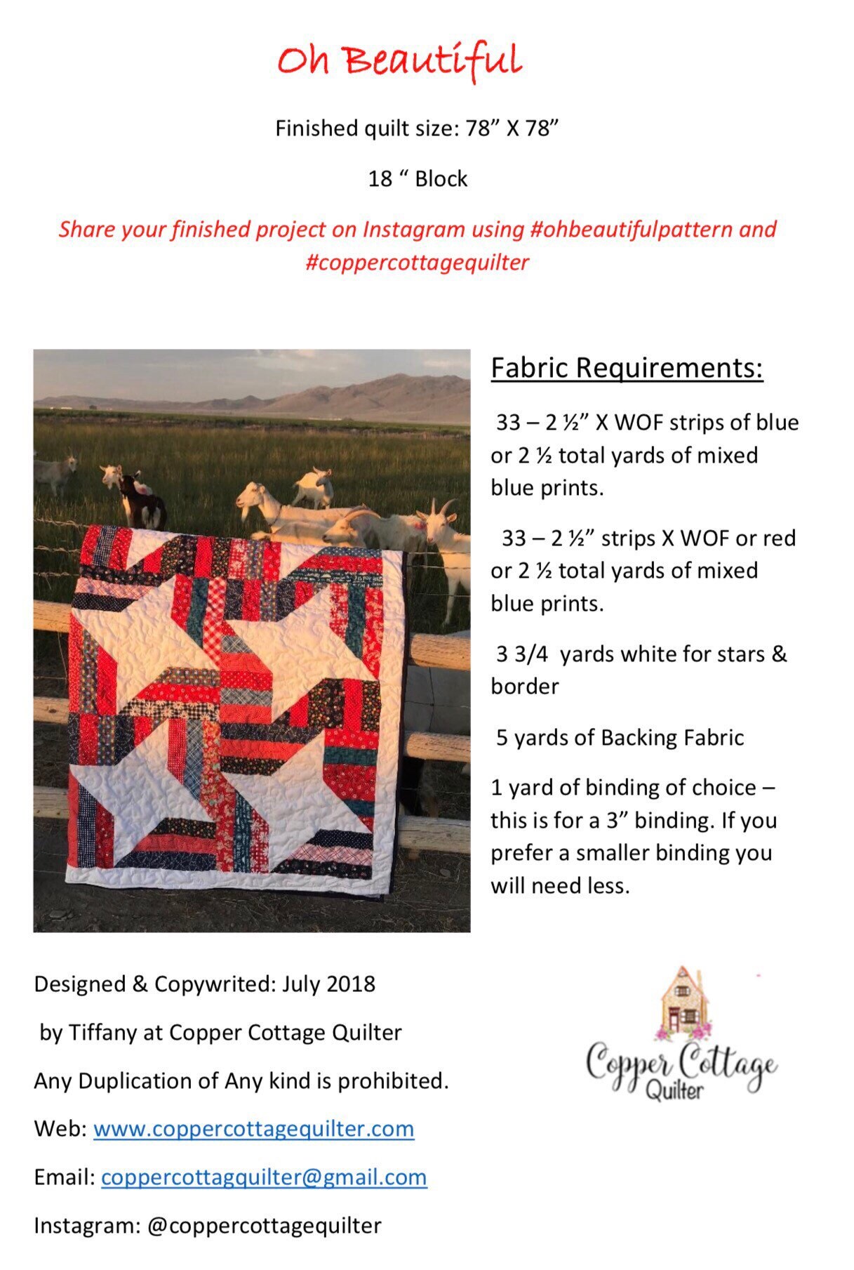 Oh Beautiful Quilt Digital Pattern - Etsy