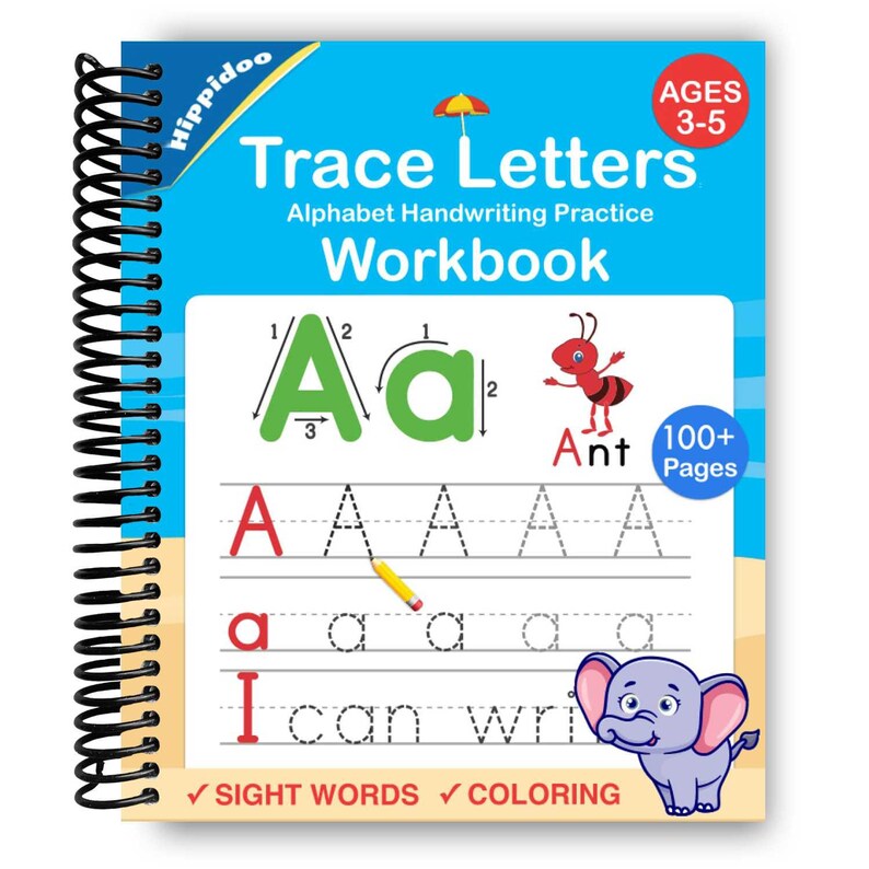 Trace Letters: Alphabet Handwriting Practice Workbook for Kids (spiral ...